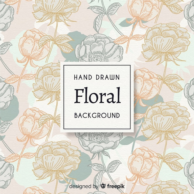 Free Vector | Hand drawn floral background Free Vector | Hand drawn floral background