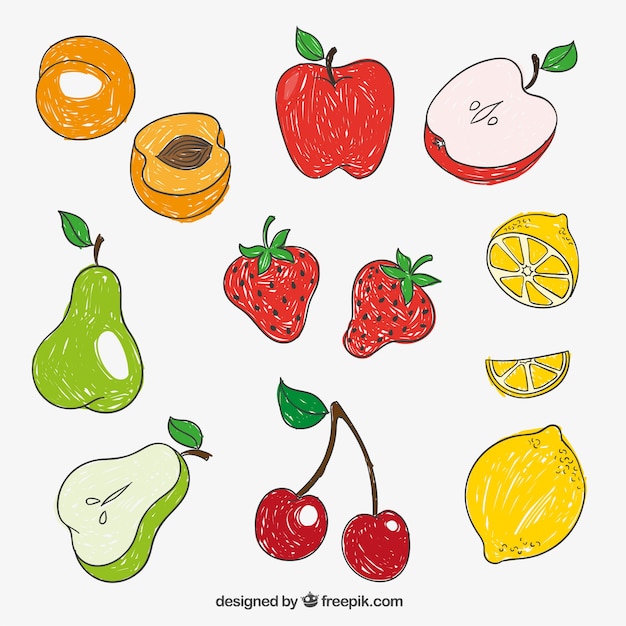 Free Vector | Hand drawn fruits Free Vector | Hand drawn fruits