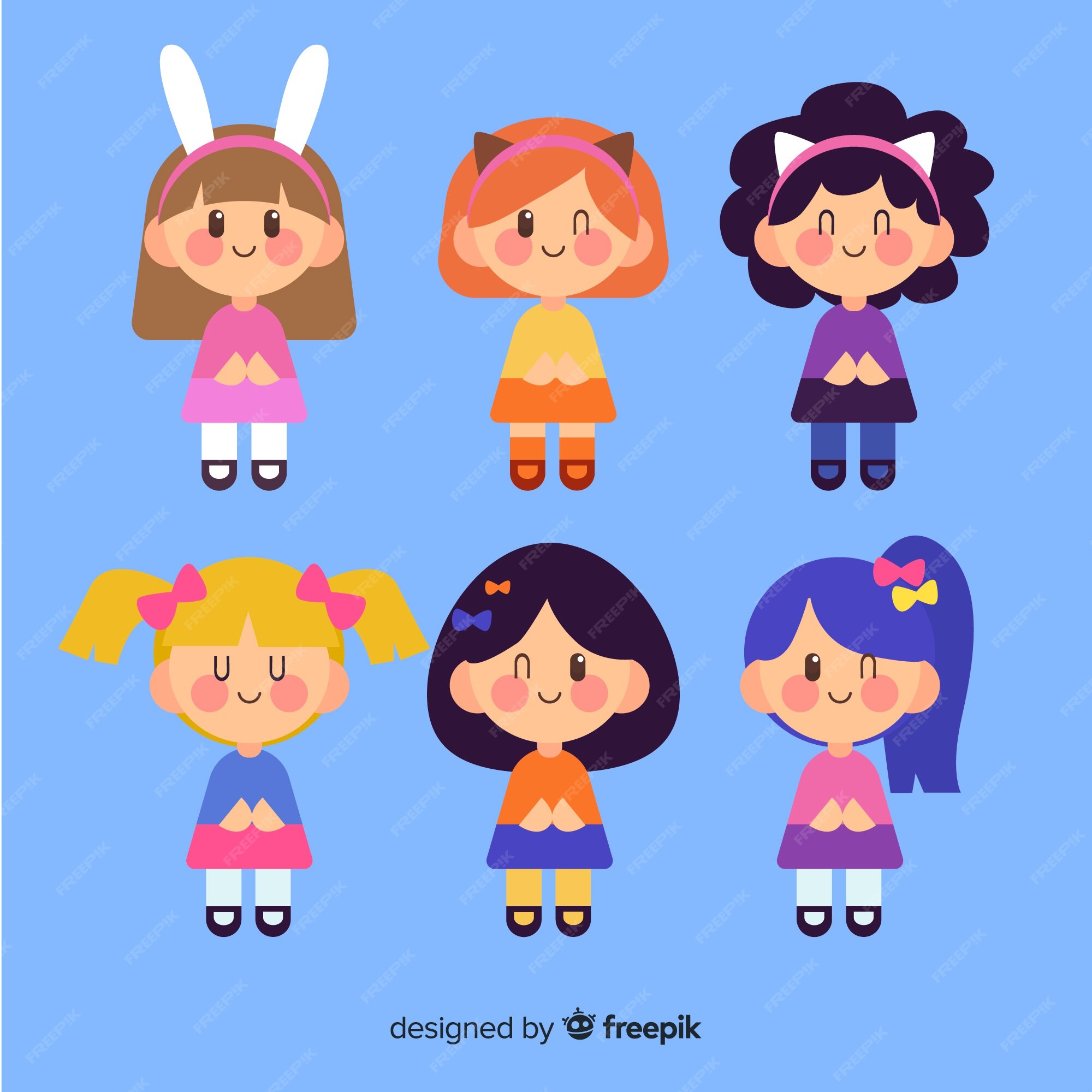 Free Vector | Hand drawn funny characters collection Free Vector | Hand drawn funny characters collection