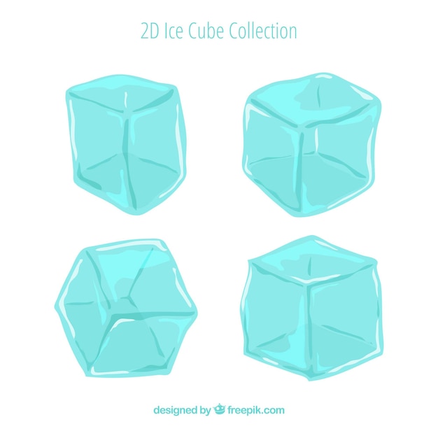 Free Vector | Hand drawn ice cube collection Free Vector | Hand drawn ice cube collection