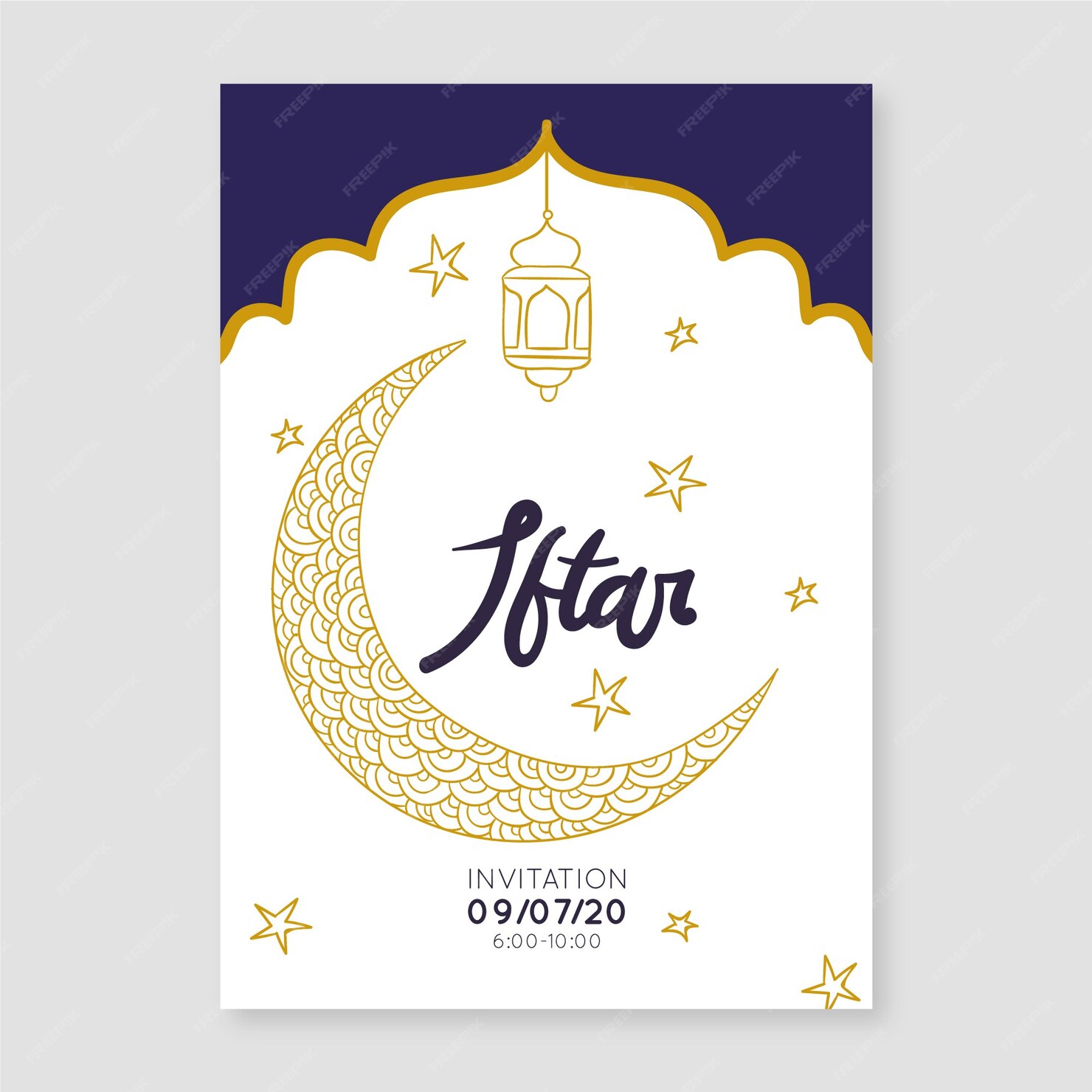 Free Vector | Hand-drawn iftar invitation template concept Free Vector | Hand-drawn iftar invitation template concept
