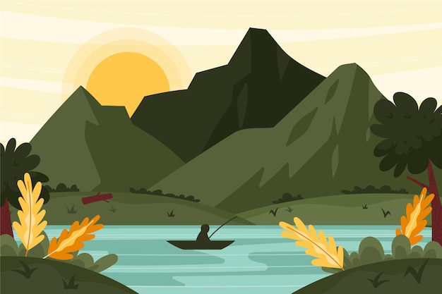 Paesaggio di montagna disegnato a mano | Vettore Gratis Paesaggio di montagna disegnato a mano | Vettore Gratis