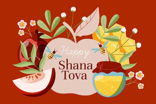 Free Vector | Hand drawn shana tova concept Free Vector | Hand drawn shana tova concept