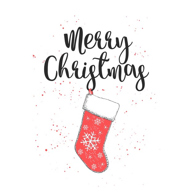Premium Vector | Hand drawn sketch christmas and new year holiday Premium Vector | Hand drawn sketch christmas and new year holiday