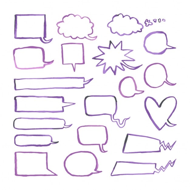 Hand drawn speech bubbles Vector | Free Download Hand drawn speech bubbles Vector | Free Download