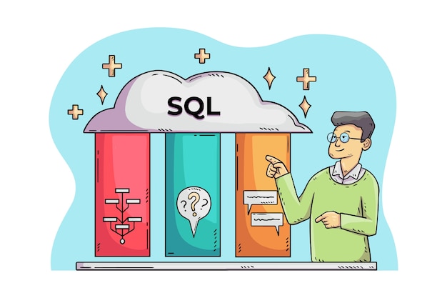 Premium Vector | Hand drawn sql illustration Premium Vector | Hand drawn sql illustration