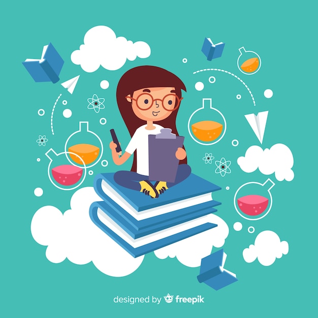 Hand drawn university concept | Free Vector Hand drawn university concept | Free Vector
