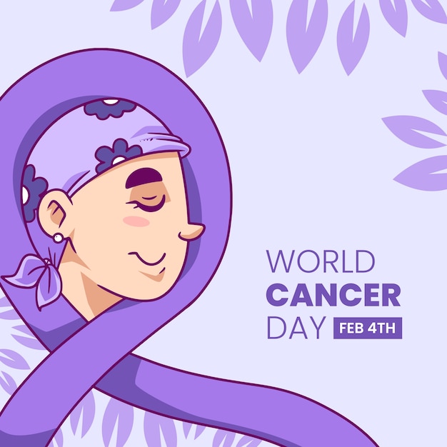 Premium Vector Hand Drawn World Cancer Day Illustration