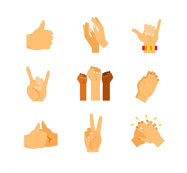 Free Vector | Hand gestures collection Free Vector | Hand gestures collection