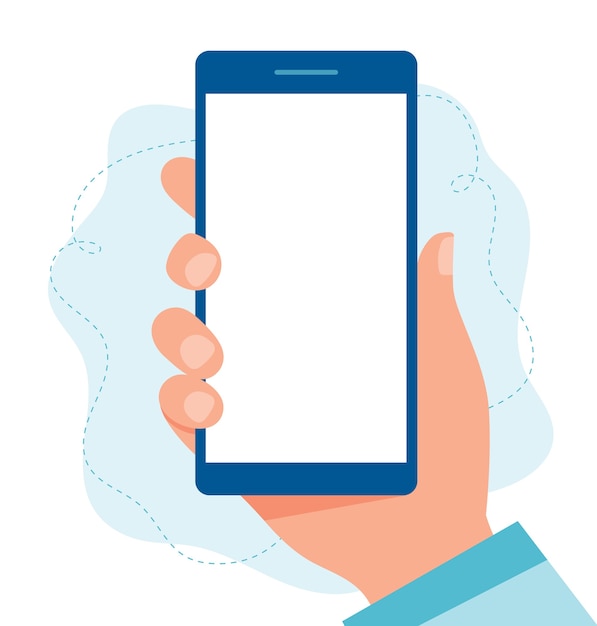 Premium Vector Hand Holding A Phone Illustration