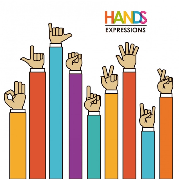 Premium Vector | Hands signals Premium Vector | Hands signals
