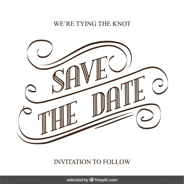 Handwritten wedding invitation Vector | Free Download Handwritten wedding invitation Vector | Free Download