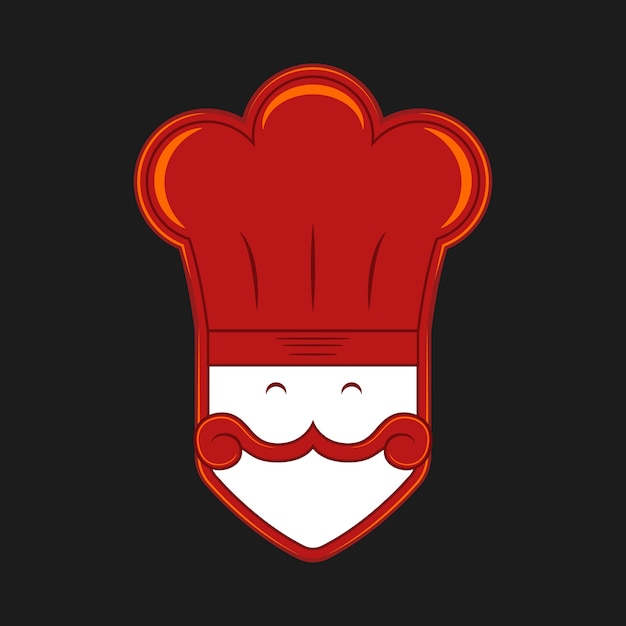 Premium Vector | Happy chef head badge Premium Vector | Happy chef head badge