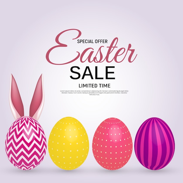 Premium Vector | Happy easter sale poster Premium Vector | Happy easter sale poster