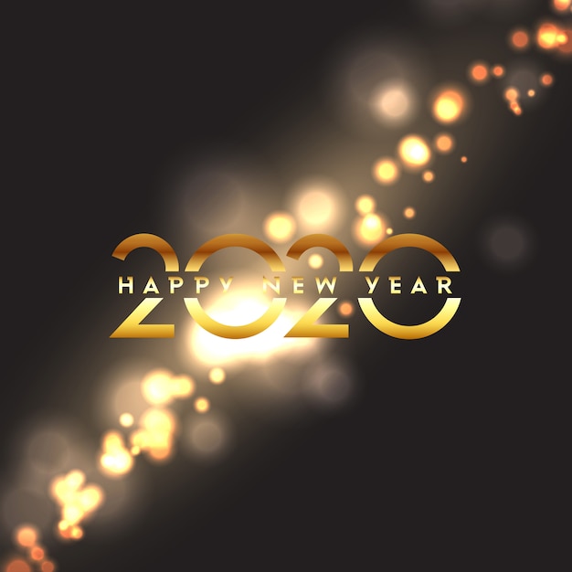 Free Vector | Happy new year with bokeh lights design Free Vector | Happy new year with bokeh lights design