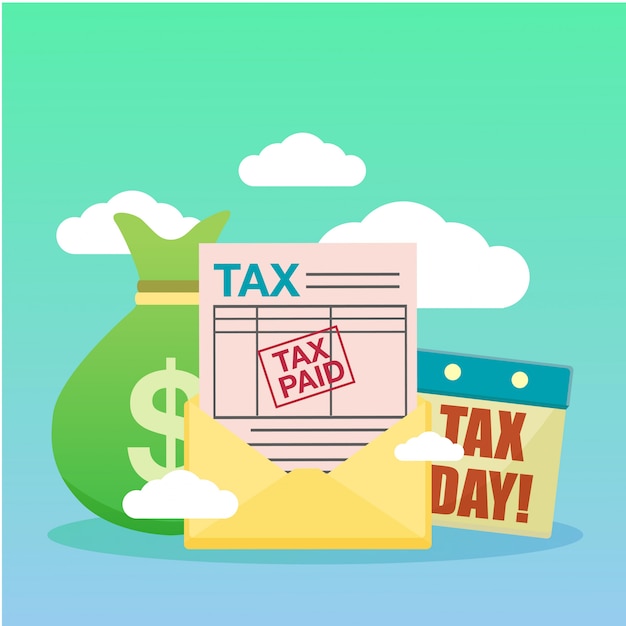 Premium Vector | Happy tax day illustration Premium Vector | Happy tax day illustration