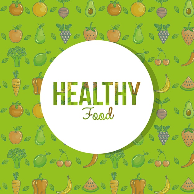 Premium Vector | Healthy food pattern background Premium Vector | Healthy food pattern background