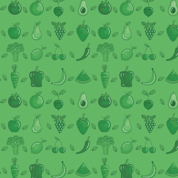 Premium Vector | Healthy food pattern background Premium Vector | Healthy food pattern background