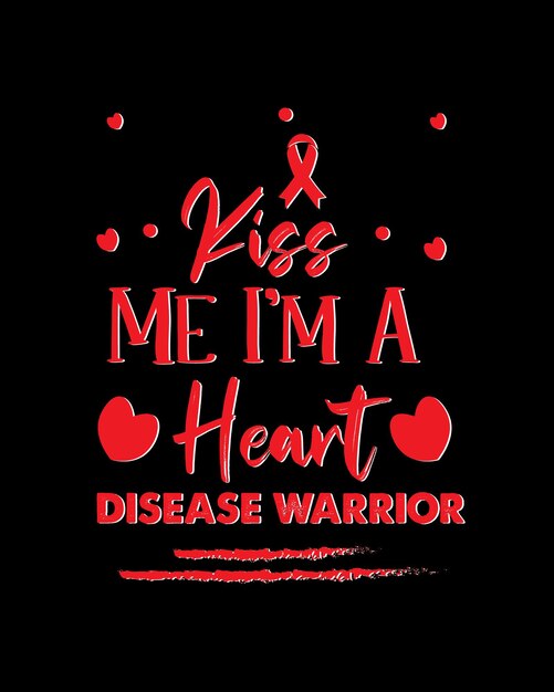 Premium Vector Heart Disease Awareness Tshirt Design Heart Disease