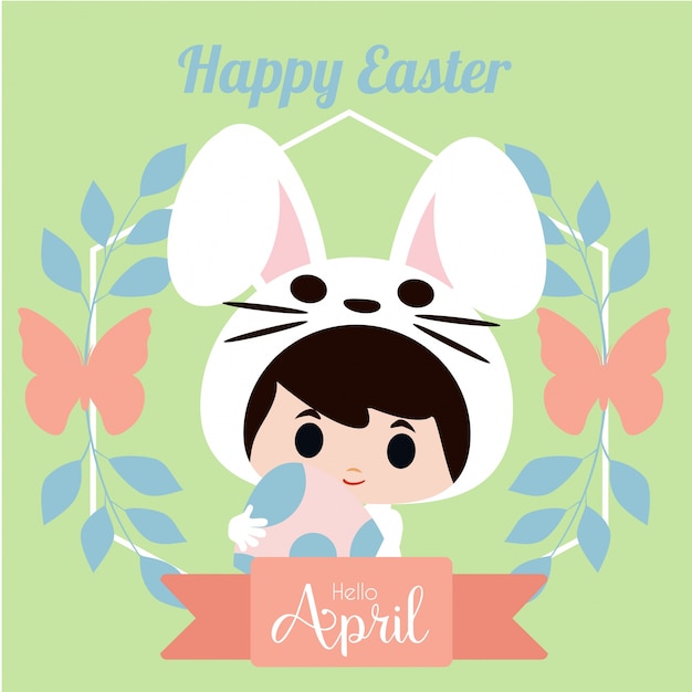 Premium Vector | Hello april illustration Premium Vector | Hello april illustration