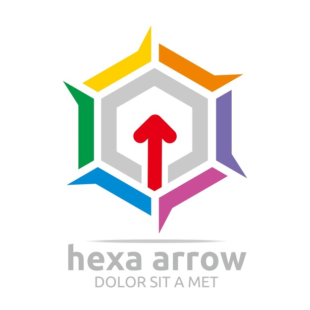 Premium Vector | Hexa arrows logo design Premium Vector | Hexa arrows logo design
