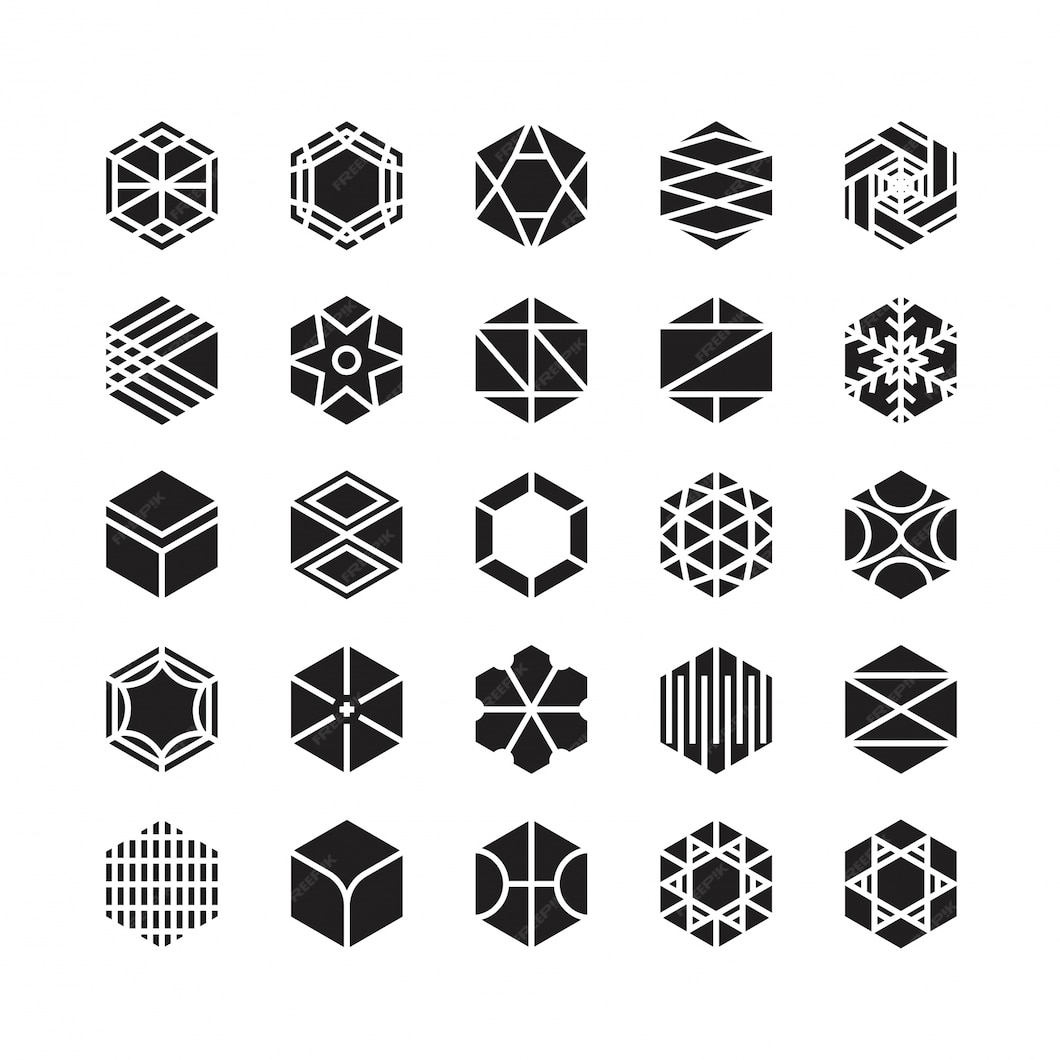 Premium Vector | Hexagon geometric vector icon Premium Vector | Hexagon geometric vector icon