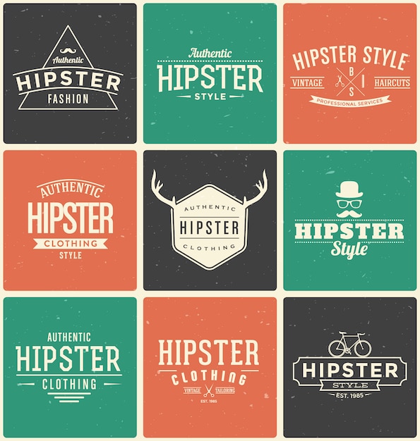 Free Vector | Hipster designs collection Free Vector | Hipster designs collection