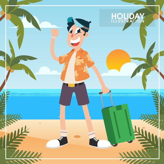 Premium Vector | Holiday illustration vector Premium Vector | Holiday illustration vector