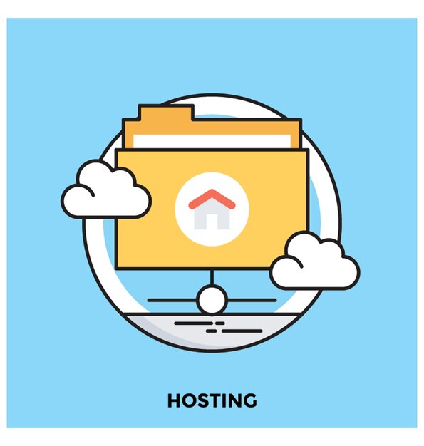 Premium Vector | Hosting flat vector icon Premium Vector | Hosting flat vector icon