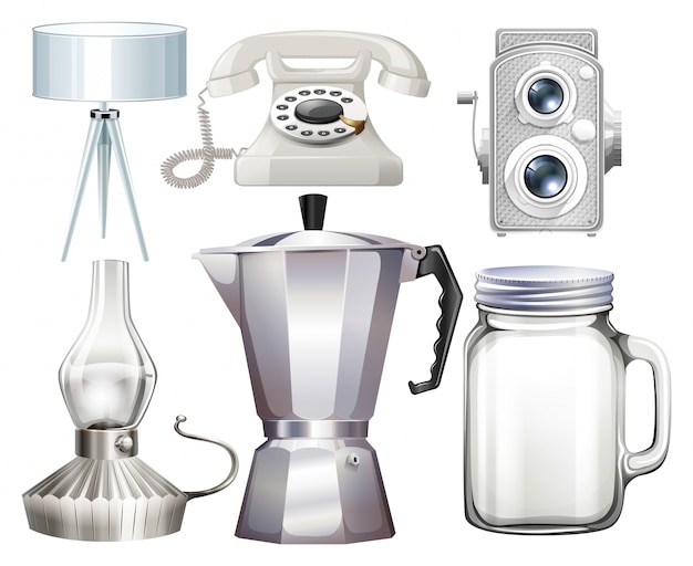 Premium Vector | Household objects Premium Vector | Household objects