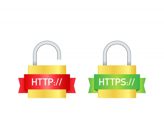 Premium Vector | Http and https protocols on shield, . illustration Premium Vector | Http and https protocols on shield, . illustration