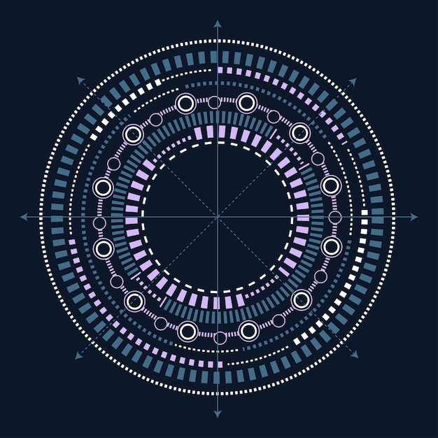 Premium Vector | Hud interface. technical drawing. Premium Vector | Hud interface. technical drawing.