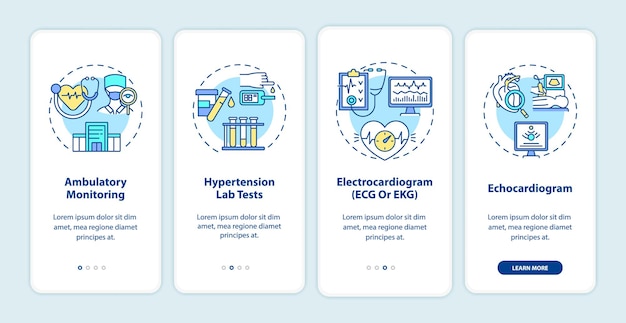 Premium Vector | Hypertension tests onboarding mobile app page screen ... Premium Vector | Hypertension tests onboarding mobile app page screen ...