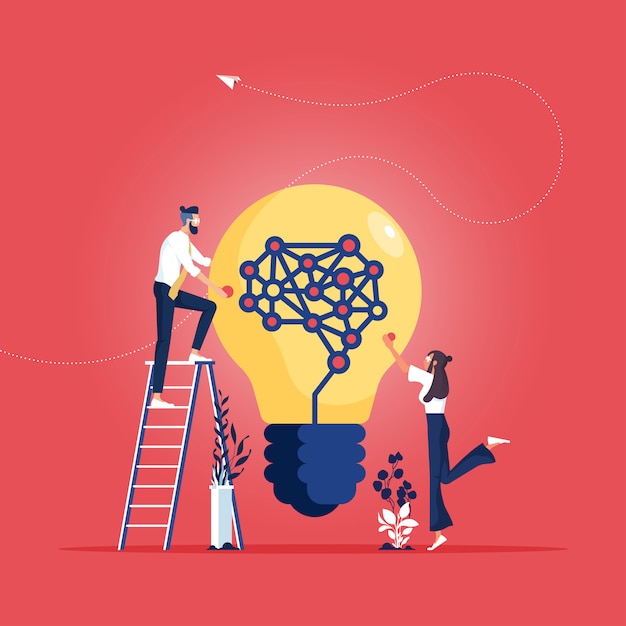 Premium Vector | Idea concept for business teamwork analysis and ... Premium Vector | Idea concept for business teamwork analysis and ...
