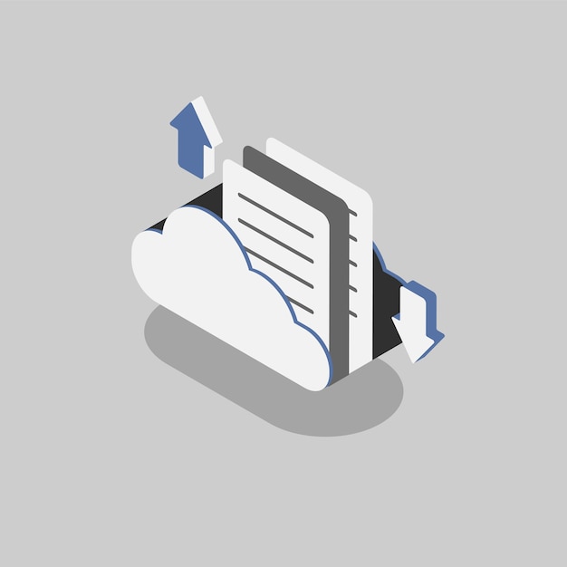 Free Vector | Illustration of cloud with the concept of cloud storage Free Vector | Illustration of cloud with the concept of cloud storage