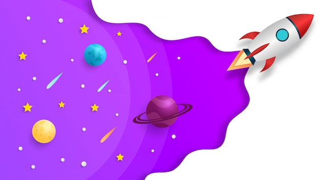 Premium Vector | Illustration concept rocket launch Premium Vector | Illustration concept rocket launch