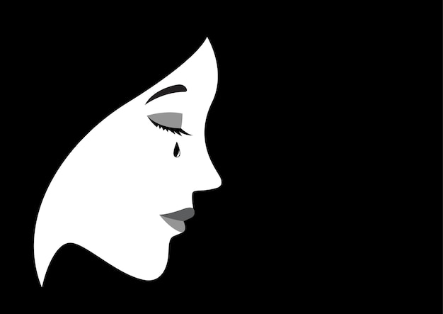 Premium Vector | Illustration of a crying woman Premium Vector | Illustration of a crying woman