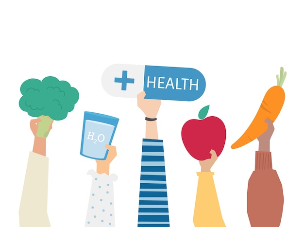 Free Vector Illustration Of Healthy Eating Concept