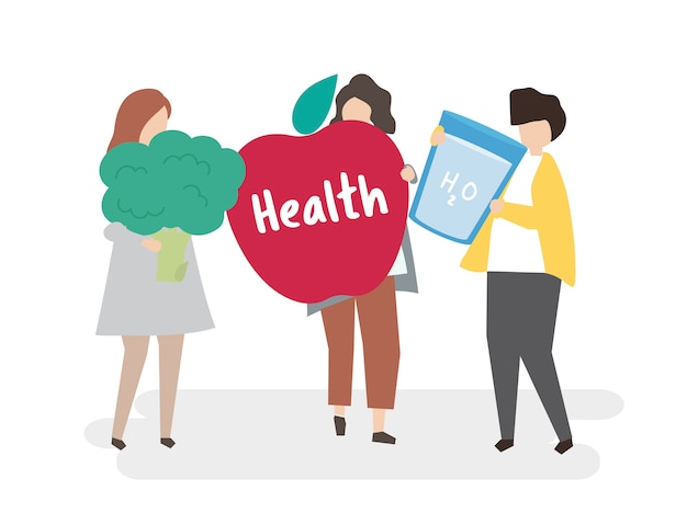 Free Vector | Illustration of healthy lifestyle Free Vector | Illustration of healthy lifestyle