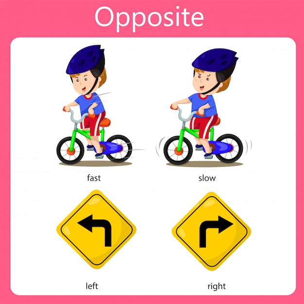 Premium Vector | Illustrator opposite set fast slow left and right Premium Vector | Illustrator opposite set fast slow left and right