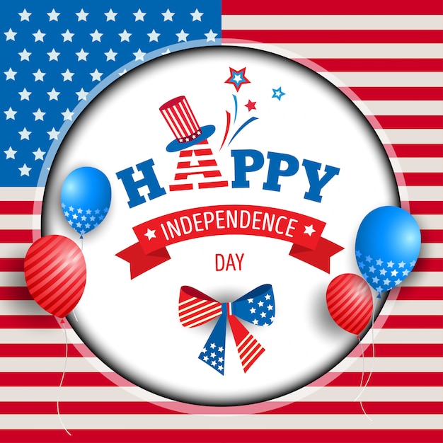 Premium Vector | Independence day circle frame Premium Vector | Independence day circle frame