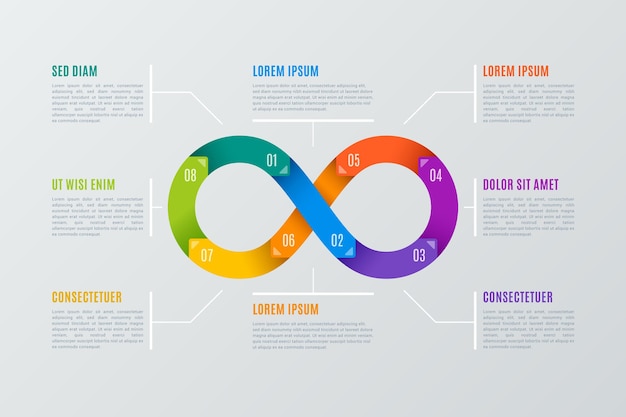 Premium Vector | Infinity loop infographic Premium Vector | Infinity loop infographic