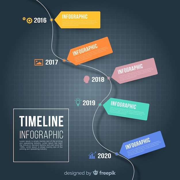 Free Vector | Infographic timeline concept Free Vector | Infographic timeline concept