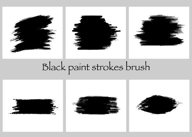 Premium Vector | Inked paint brush strokes set Premium Vector | Inked paint brush strokes set