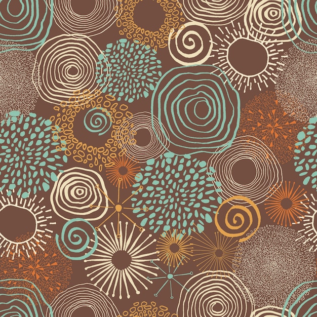 Premium Vector | Inky colored circles in seamless pattern. Premium Vector | Inky colored circles in seamless pattern.