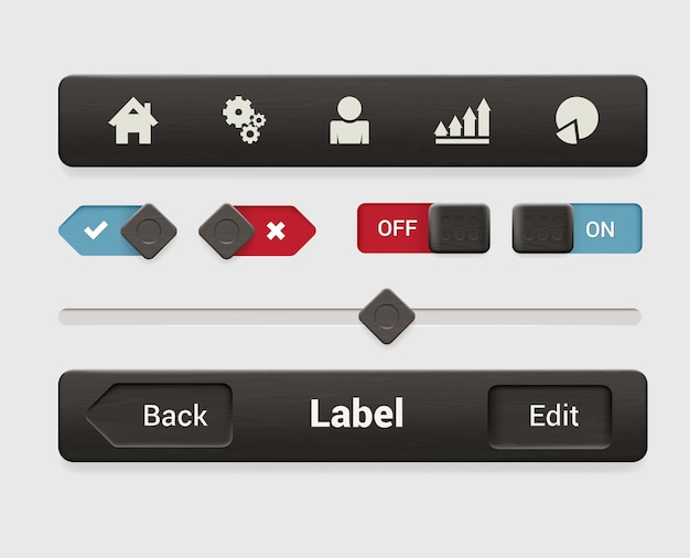 Premium Vector | Interface elements Premium Vector | Interface elements