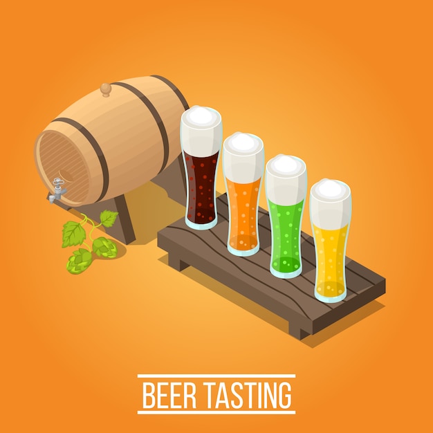 Free Vector | Isometric brewery background Free Vector | Isometric brewery background