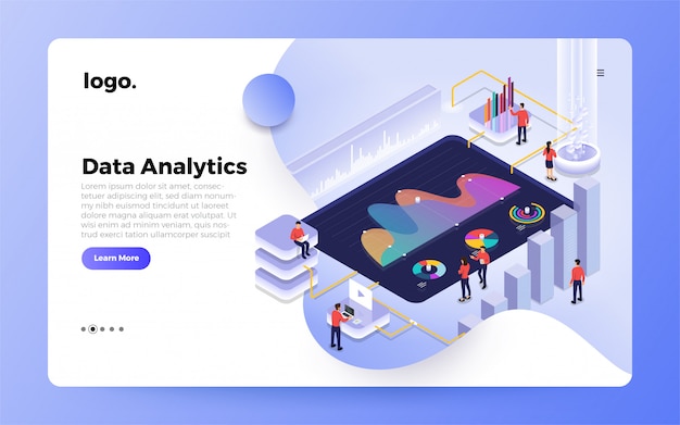Premium Vector | Isometric data analytics Premium Vector | Isometric data analytics