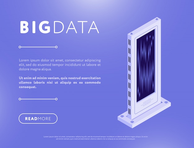 Premium Vector Isometric Database Server In Webpage Design