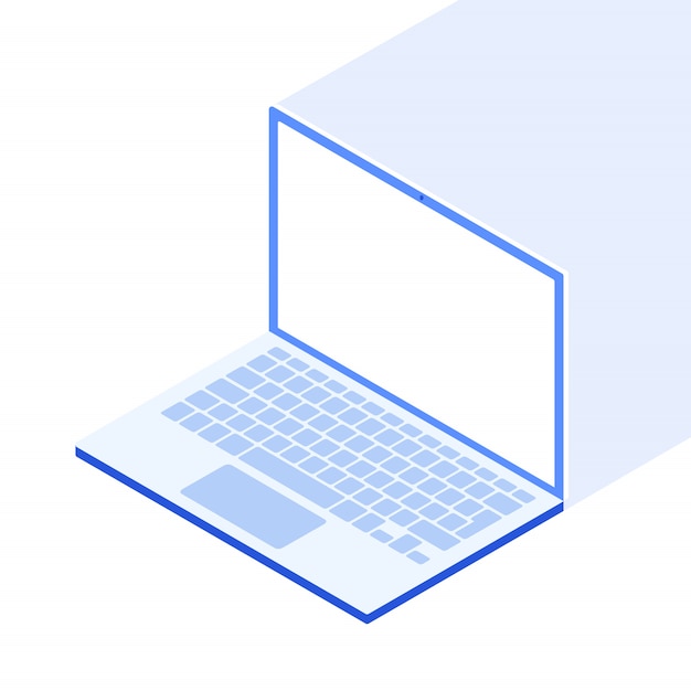 Premium Vector | Isometric laptop isolated on a white Premium Vector | Isometric laptop isolated on a white